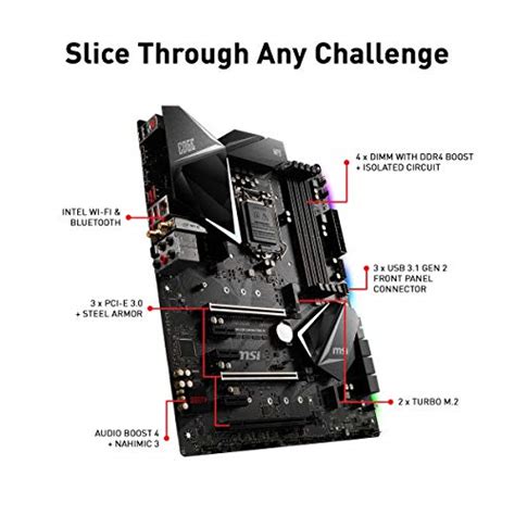 Msi Mpg Z390 Gaming Edge Ac Lga1151 Intel 8th And 9th Gen M 2 Usb 3 1 Gen 2 Ddr4 Hdmi Dp Wi Fi