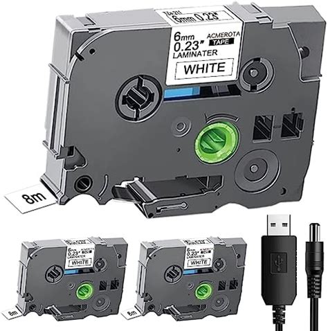 Acmerota Label Tape For Brother P Touch Tze 211 Tze211 6mm X 8m For Ptouch Label Maker Pt P300bt