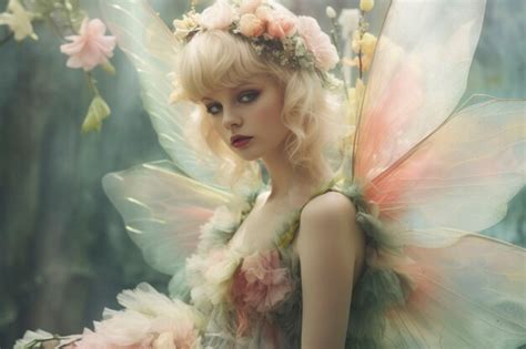 Free Photo Portrait Of Mythical Fairy Woman With Wings