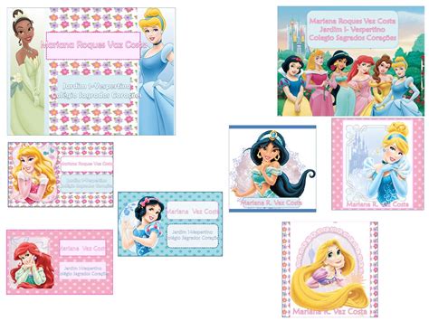 Etiquetas Escolares Princesas Donafulo Elo