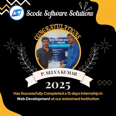 Internshipsuccess Webdevelopment Futuredeveloper Techjourney Scode Software Solutions