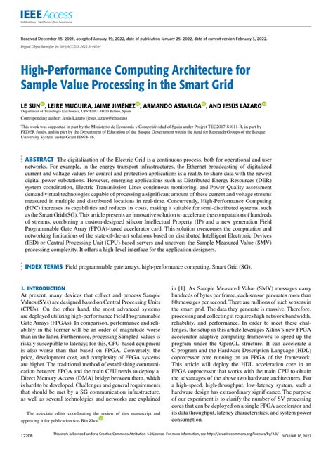 Pdf High Performance Computing Architecture For Sample Value