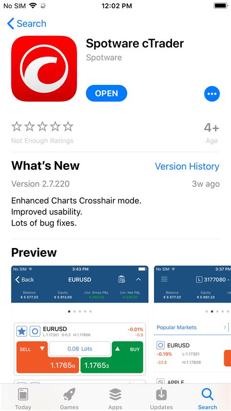 installation ctrader mobile ios