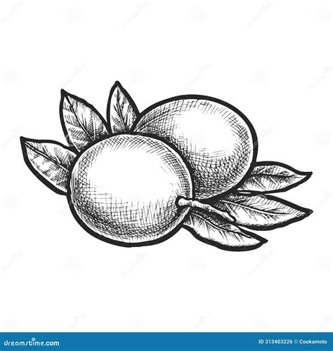 Sketch Of Edible Passion Fruit Berry Vector Plant