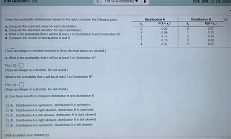 Solved Given The Probability Distributions Shown To The Chegg
