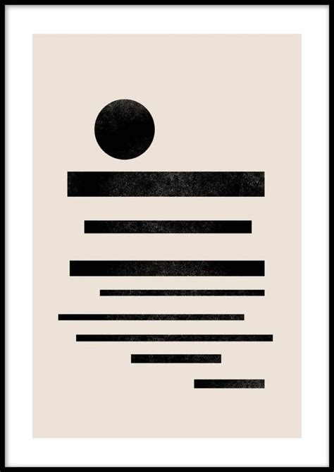 Sunset Lines Poster Picture Collage Wall Beige Background Abstract