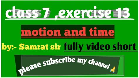 Class 7 Science Physics Time And Motionuniform Non Uniform Motion