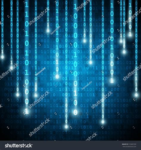 vector matrix style binary background falling stock vector royalty