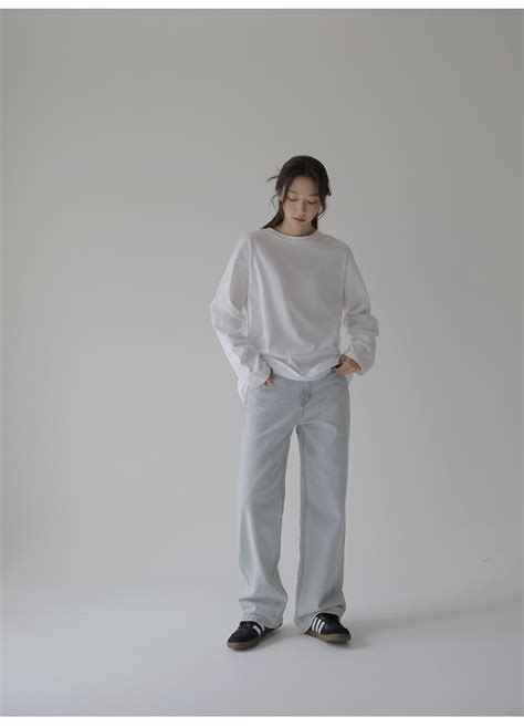 커먼유니크 3만장돌파자체제작기본롱 옵션 내추럴 와이드 핏 데님 팬츠 봄 코디사계절베스트핏 보장일자하이웨스트개강룩기장 추가 선택연청진청중청흑청