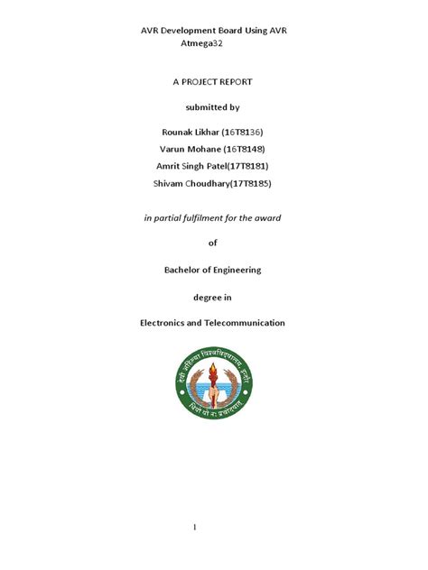 Avr Atmega32 Project Report Pdf Electric Motor Arduino