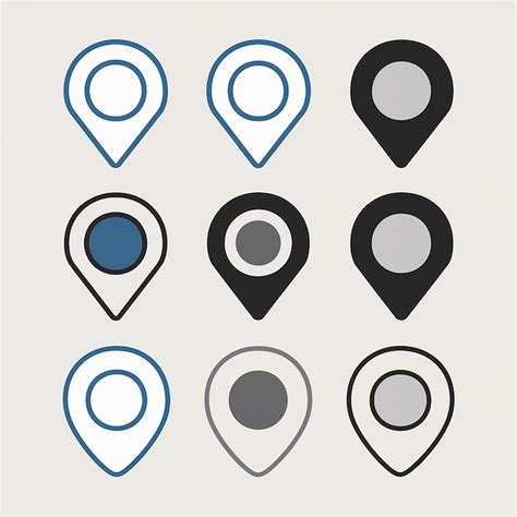 Premium Vector A Collection Of Location Markers Or Pin Icons