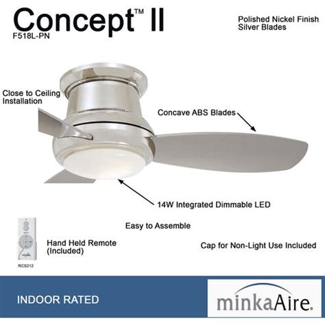 Concept I Ii Fan Parts Minka Aire Fan Blade Set 3 Replacement Blades