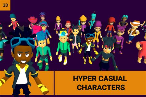 Hyper Casual Characters 3d Characters Unity Asset Store
