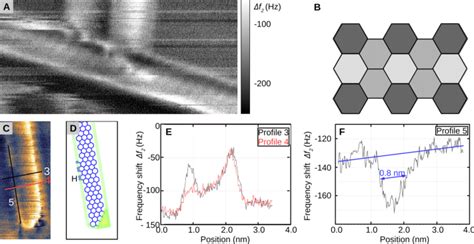 Bimodal Scanning Force Microscopy Image And Line Cuts Through Defective Download Scientific
