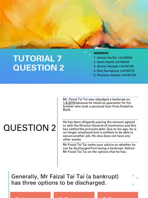 Tutorial 7 Q2 Pdf Bankruptcy Guarantee
