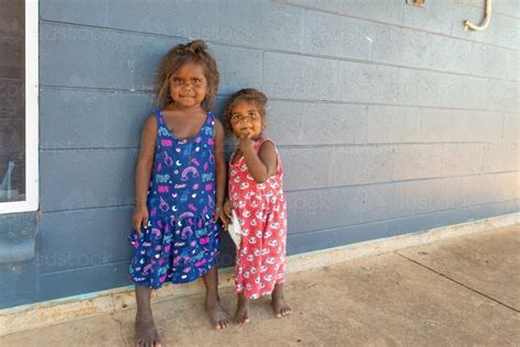 Image Of Aboriginal Sisters Austockphoto