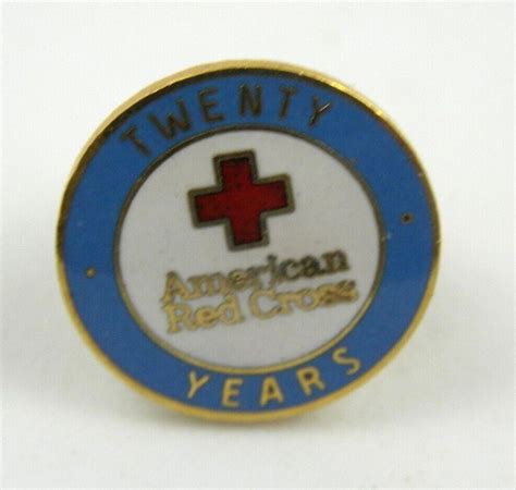 Vintage American Red Cross Pin 20 Years Enamel 4571806135