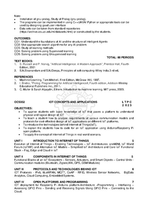 Iot Syllabus For Mechatronics Note Installation Of Gnu Prolog Study