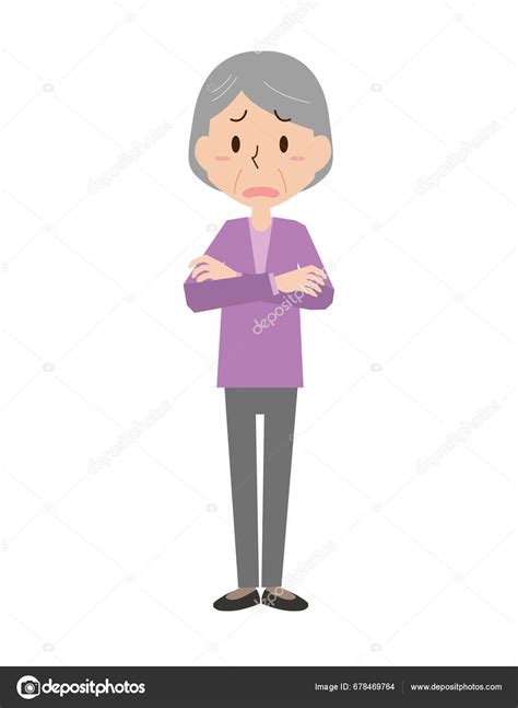 Senior Woman Folding Her Arms Stock Vector By ©nao701030455 678469764