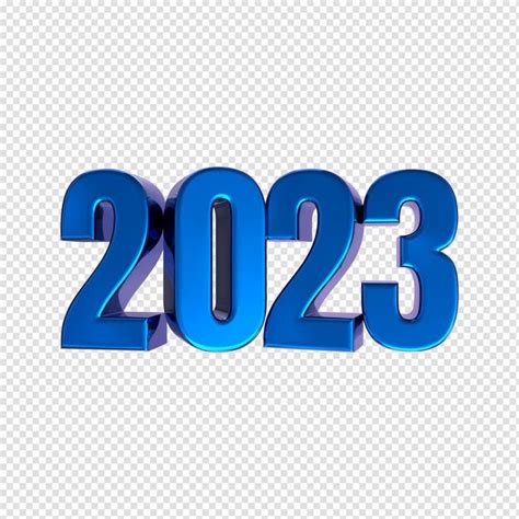 Premium Psd Number 2023 New Year 3d Render