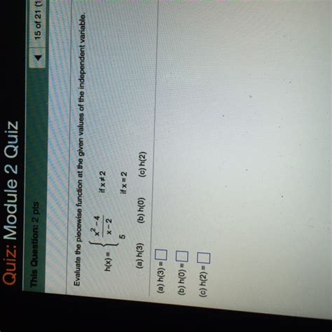 Solved Evaluate The Piecewise Function At The Given Values Chegg