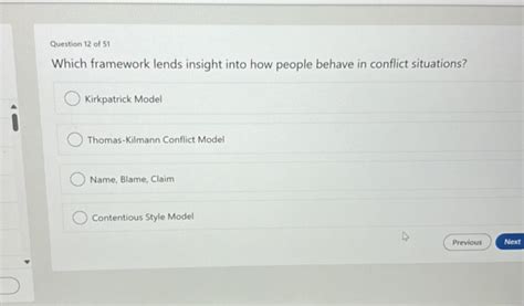 Question 12 Of 51 Which Framework Lends StudyX