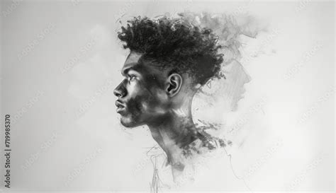 Portrait Sketch And Drawing Of A Black Man For Artist Inspiration