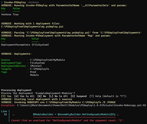 Powershell Why Do I Get An Error When Trying To Deploy A Folder Of Script Files With Psdeploy