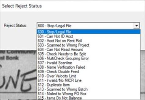Clickpay Lockbox Decision Engine Rejection Codes