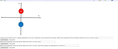 Solved A Proton And An Electron Form A Dipole Separated By