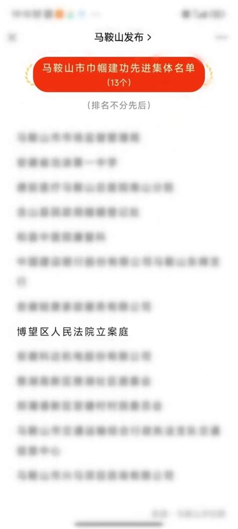 喜报！博望区法院立案庭荣获马鞍山市巾帼建功先进集体称号澎湃号·政务澎湃新闻 The Paper