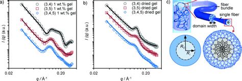 structure morphology of the gels log log graphs of integrated saxs