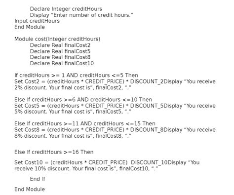 Module 2 Chapter 4 Homeworkdocx Chapter 4 Homework 1 Write Pseudocode To Calculate The