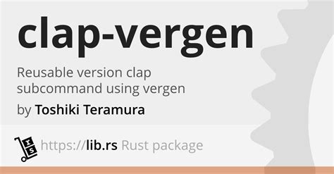 clap vergen — rust 开发工具 lib rs