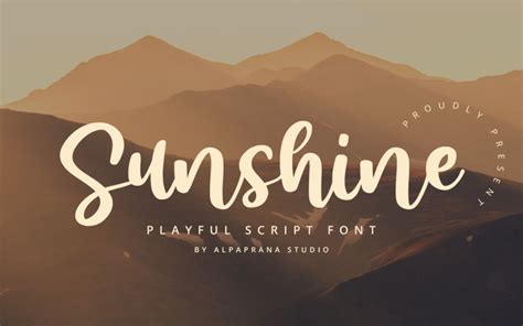 Sunshine Playful Script Font 378554 Templatemonster