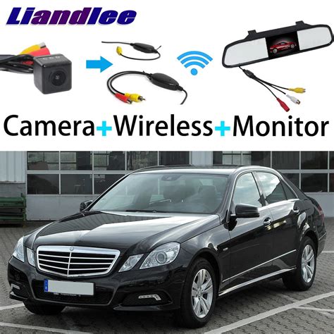 Liandlee 무선 수신기 미러 모니터 특수 후방 카메라 백업 메르세데스 벤츠 E 클래스 Mb W212 S212 C207