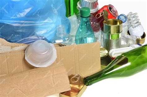 Premium Photo Trash For Recycling With Glass Bottles Cans Plastic