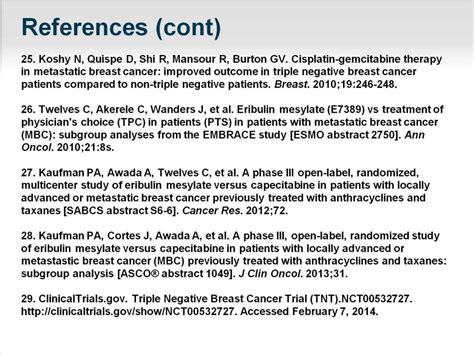 Ppt Triple Negative Breast Cancer Practical Treatment Strategies