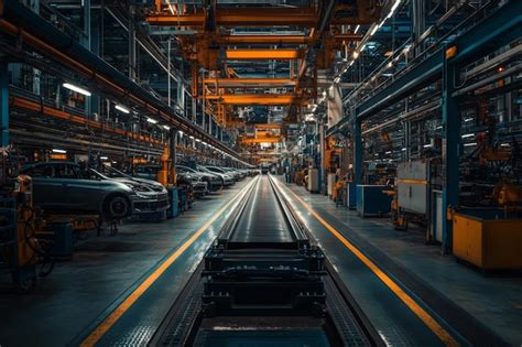 Factory Assembly Line Premium Ai Generated Image