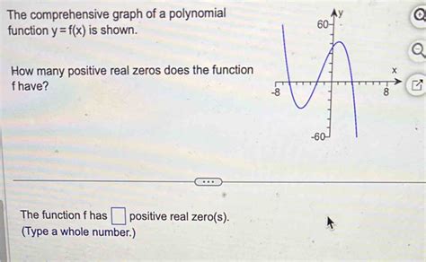 solved the comprehensive graph of a polynomial function y f x is