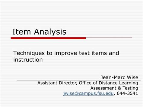 Ppt Item Analysis Powerpoint Presentation Free Download Id1700889