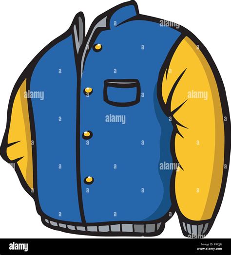 Cartoon Vector Illustration Of A Blue Jacket Stock Vector Image And Art