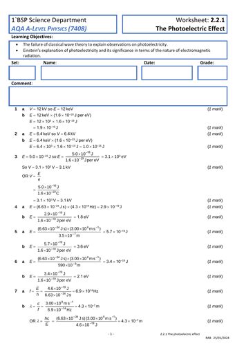 Aqa A Level Physics Particles And Radiation Teaching Resources