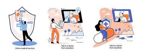 모바일 의학 온라인 의료 서비스 은유 건강 관리 프로그램 어디서나 의사와 대화 개념에 대한 스톡 벡터 아트 및 기타 이미지 개념 건강관리와 의술 격언 Istock