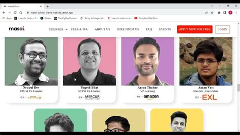 Masai School Clone Website Using Html Css And Js Youtube