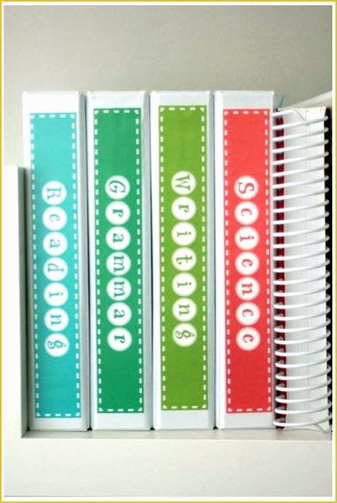 Binder Labels Template