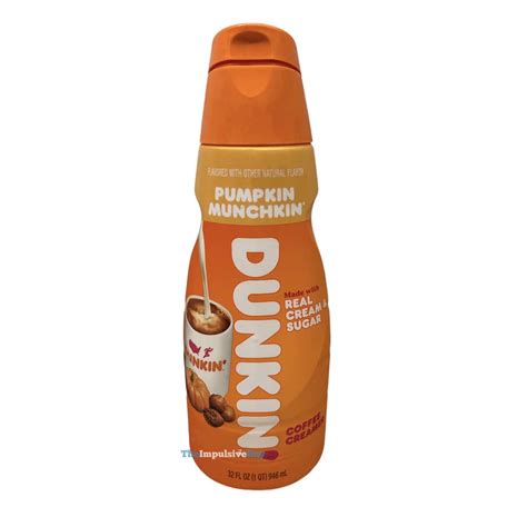 Review Dunkin Pumpkin Munchkin Creamer The Impulsive Buy