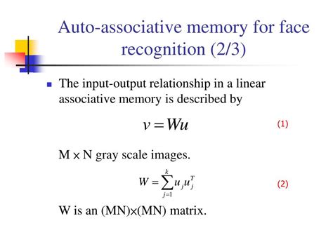 Ppt Face Recognition Using Parallel Associative Memory Powerpoint Presentation Id6913569