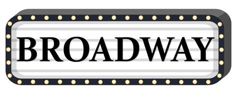 흰색 바탕에 브로드 웨이 기호 무료 벡터