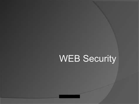 Websecurity Ppt